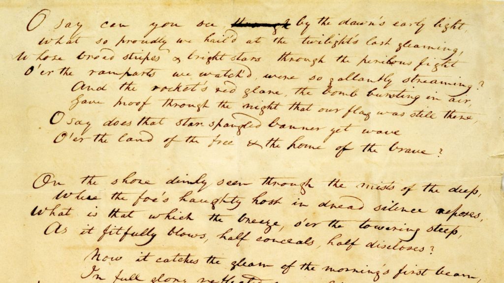 Francis Scott Key Writing The Star Spangled Banner