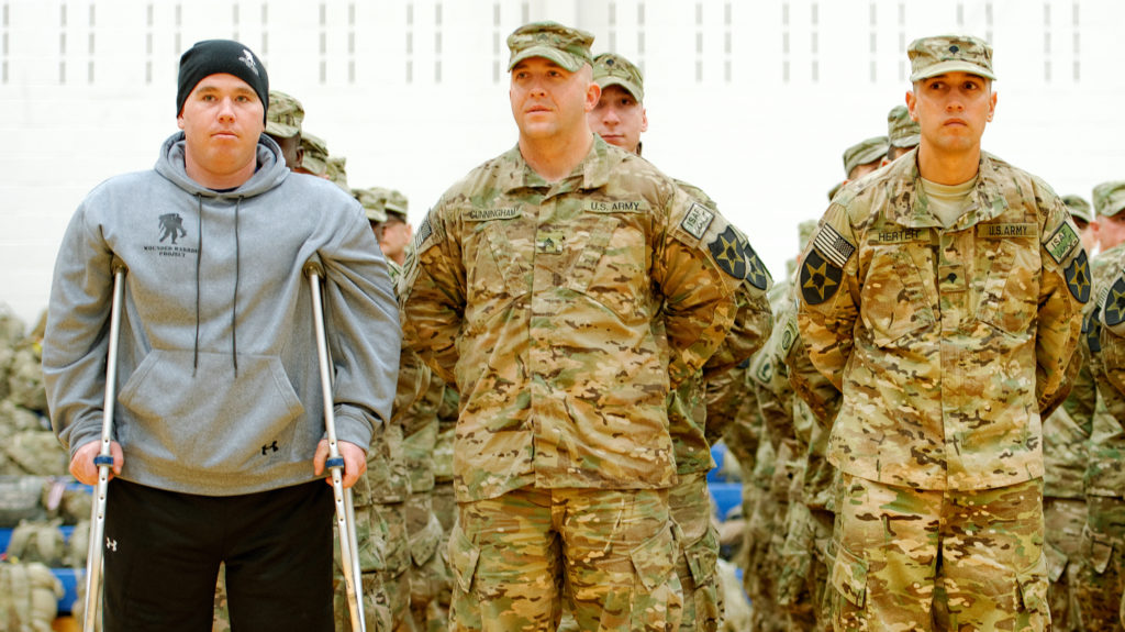 A Wounded Soldier Stands Tall At Reunion With His Platoon | WAMU