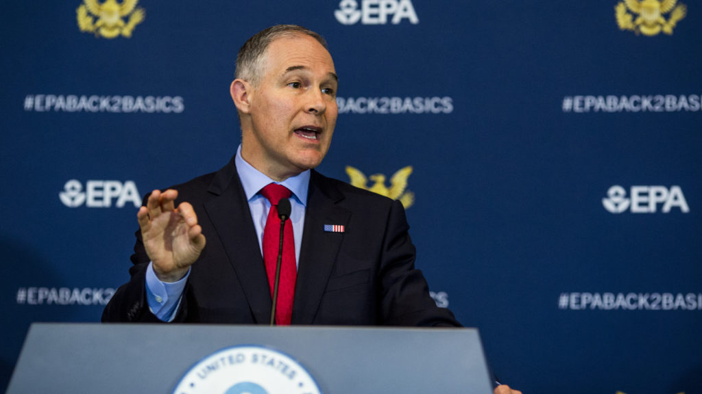 Pruitt Proposes New Rule Defining What Science Can Be Used By EPA | WAMU