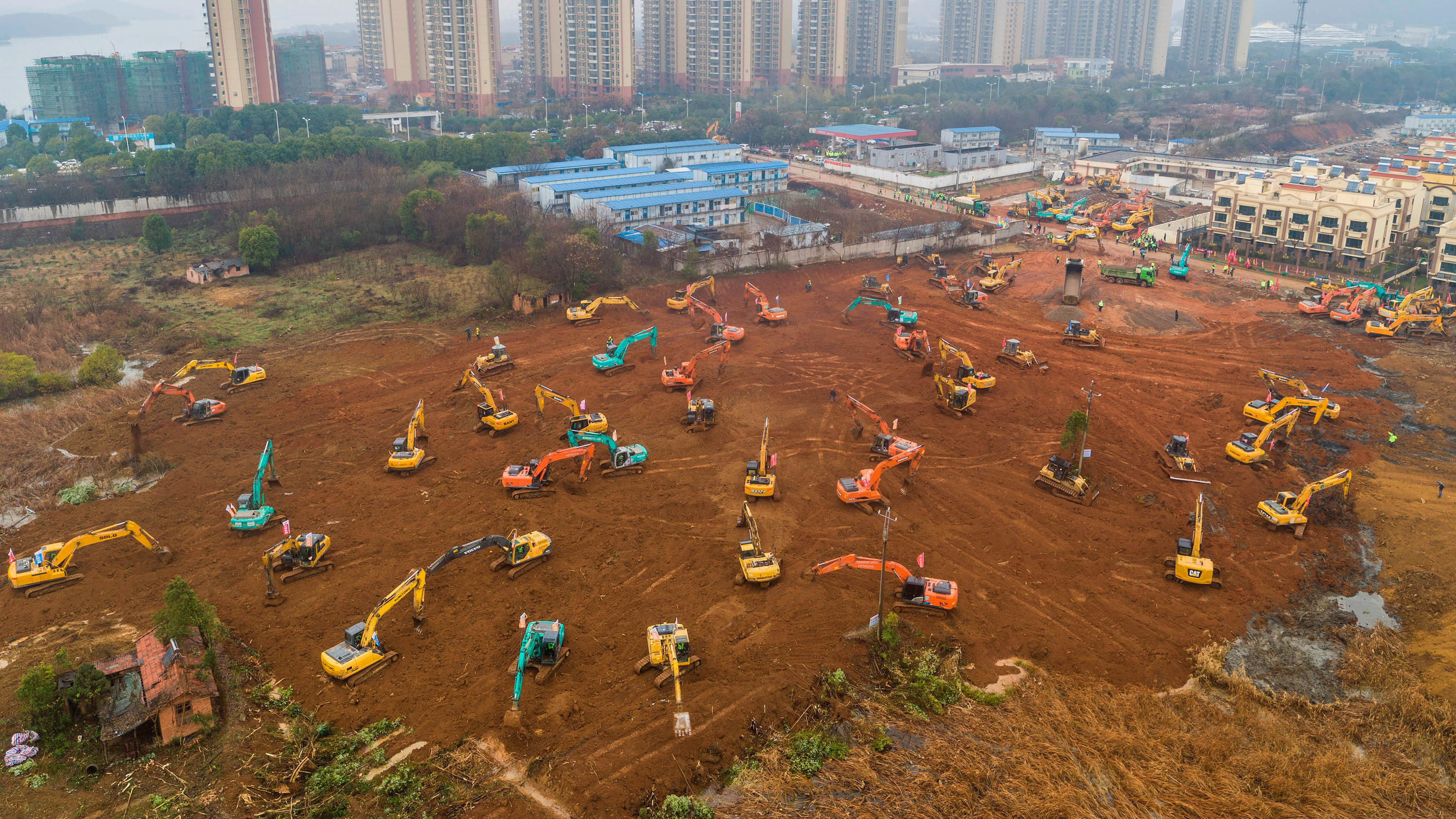 PHOTOS: China Builds A Medical Center From Scratch In Under 2 Weeks | WAMU