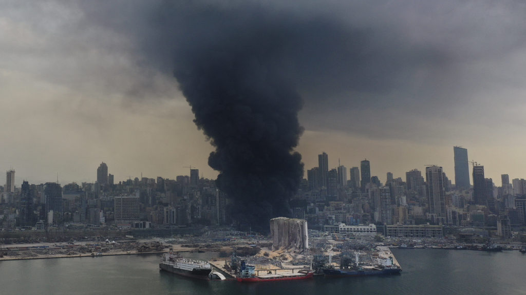 Huge Fire At Beirut's Port Causes Panic Following Last Month's ...