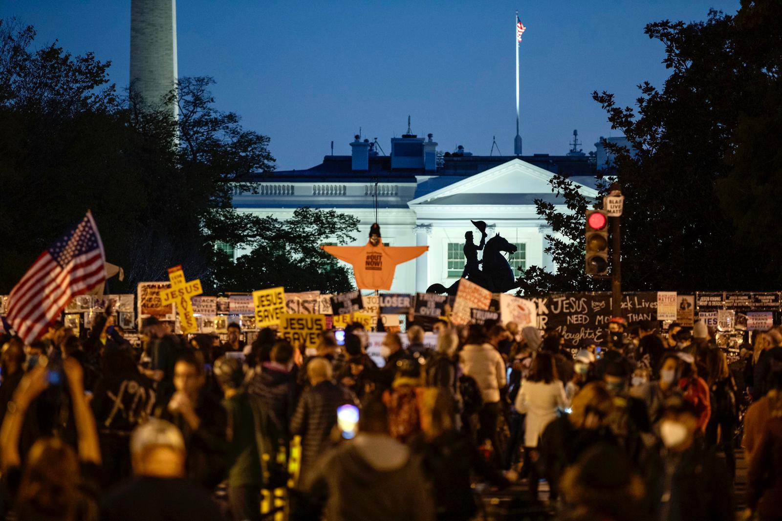DC Protesters Await Election Results At BLM Plaza For Second Night