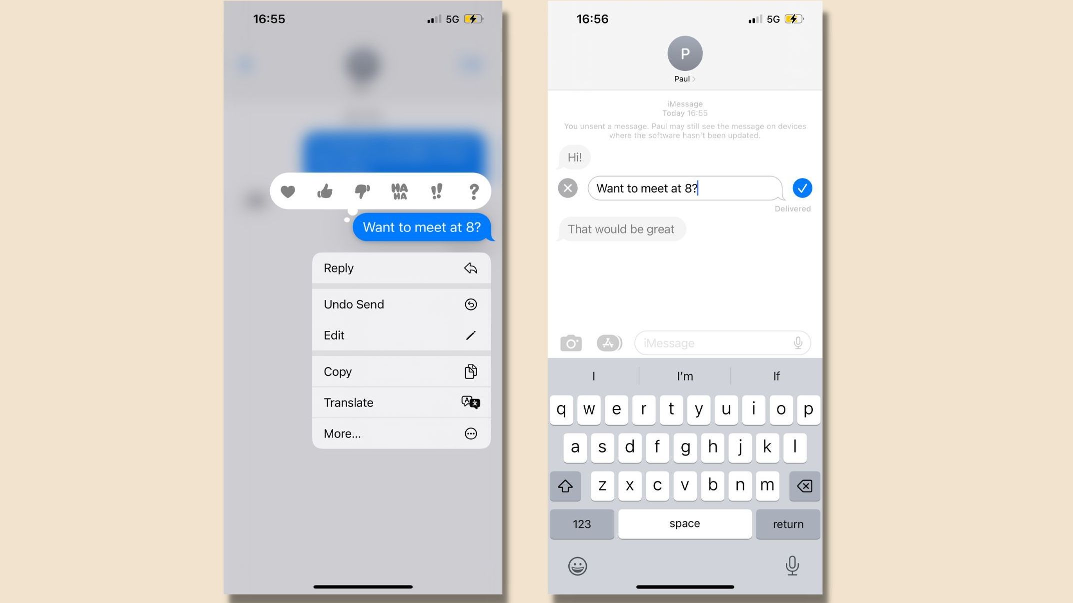 IPhone Users Can Now Edit And Unsend Text Messages but Only To Other 
