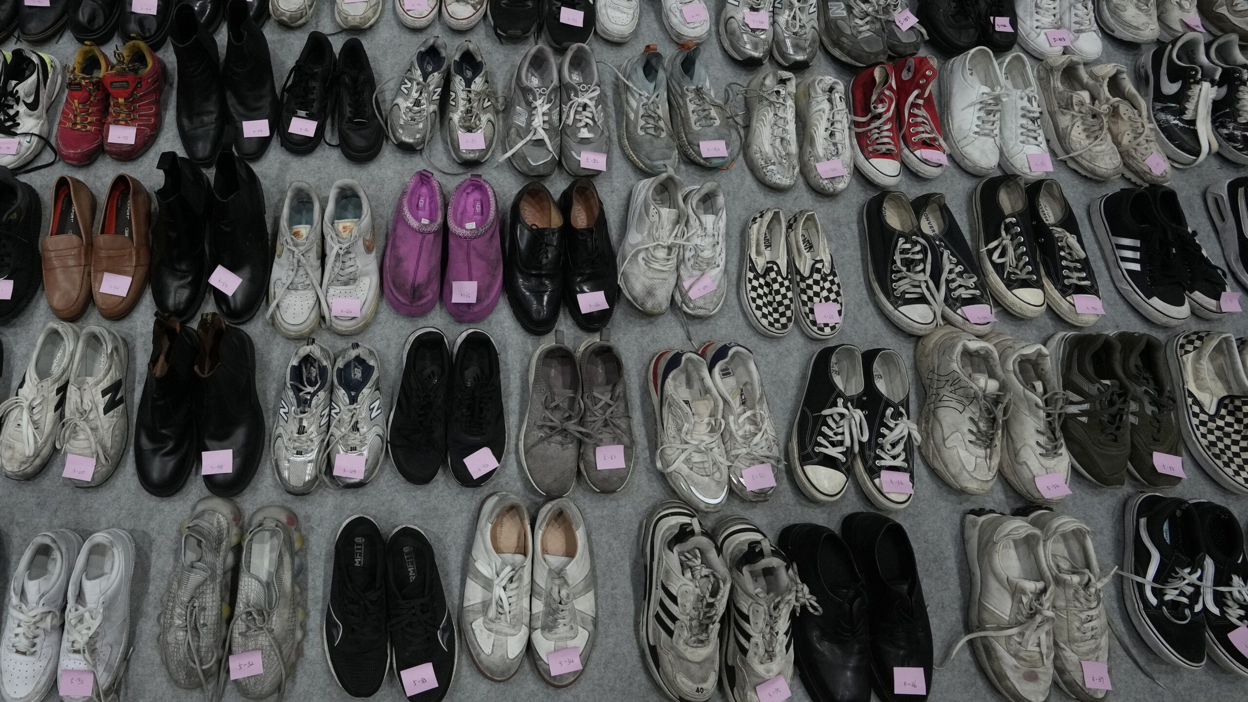 After the tragic crush, hundreds of lost shoes await their owners at a ...
