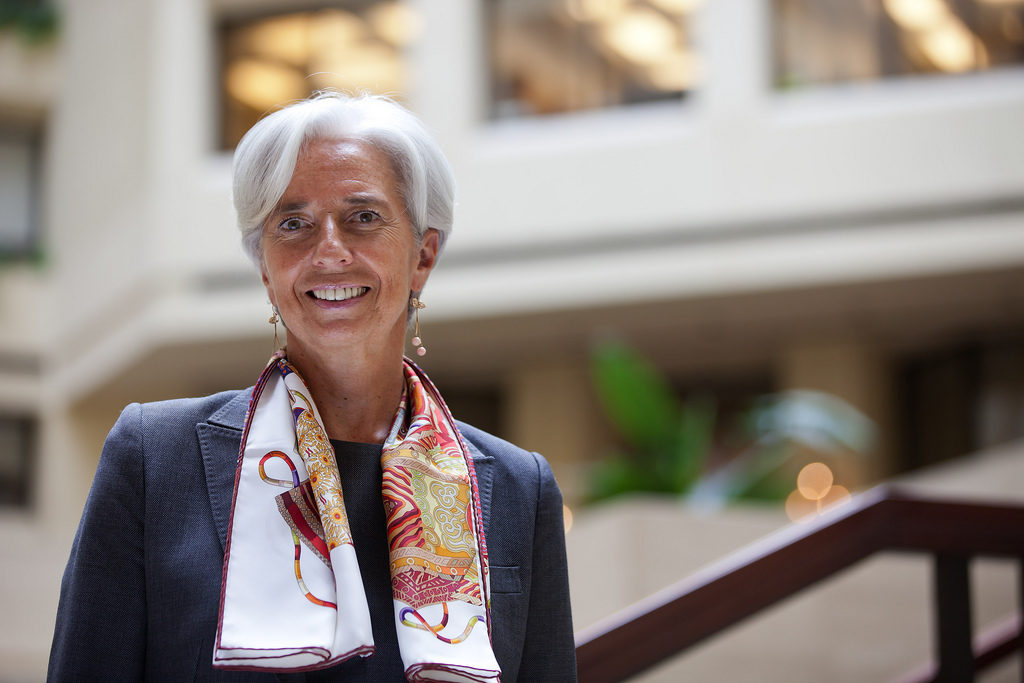 Christine Lagarde Swimming